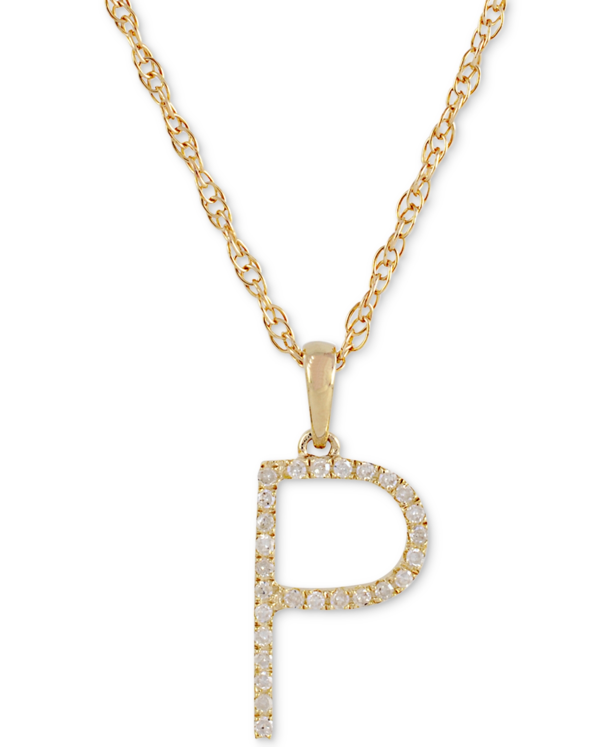 Click here for Diamond (1/10 ct. t.w.) Initial Pendant Necklace i... prices