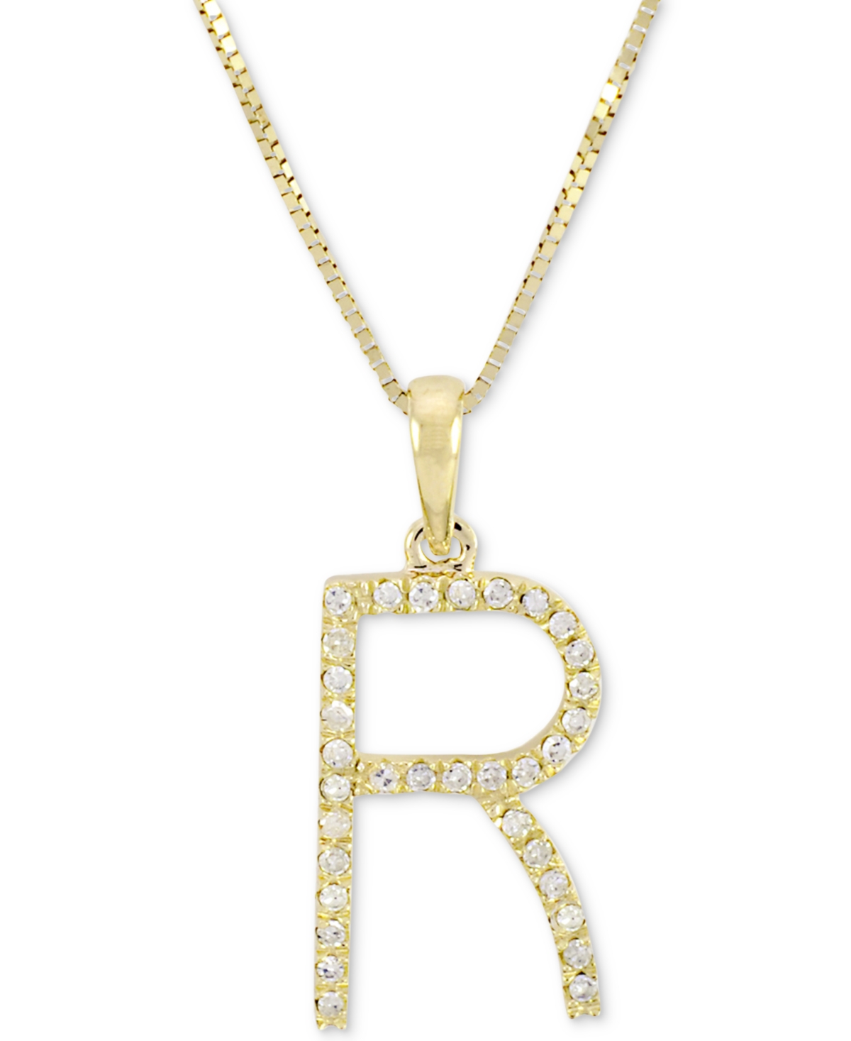 Click here for Diamond (1/10 ct. t.w.) Initial Pendant Necklace i... prices