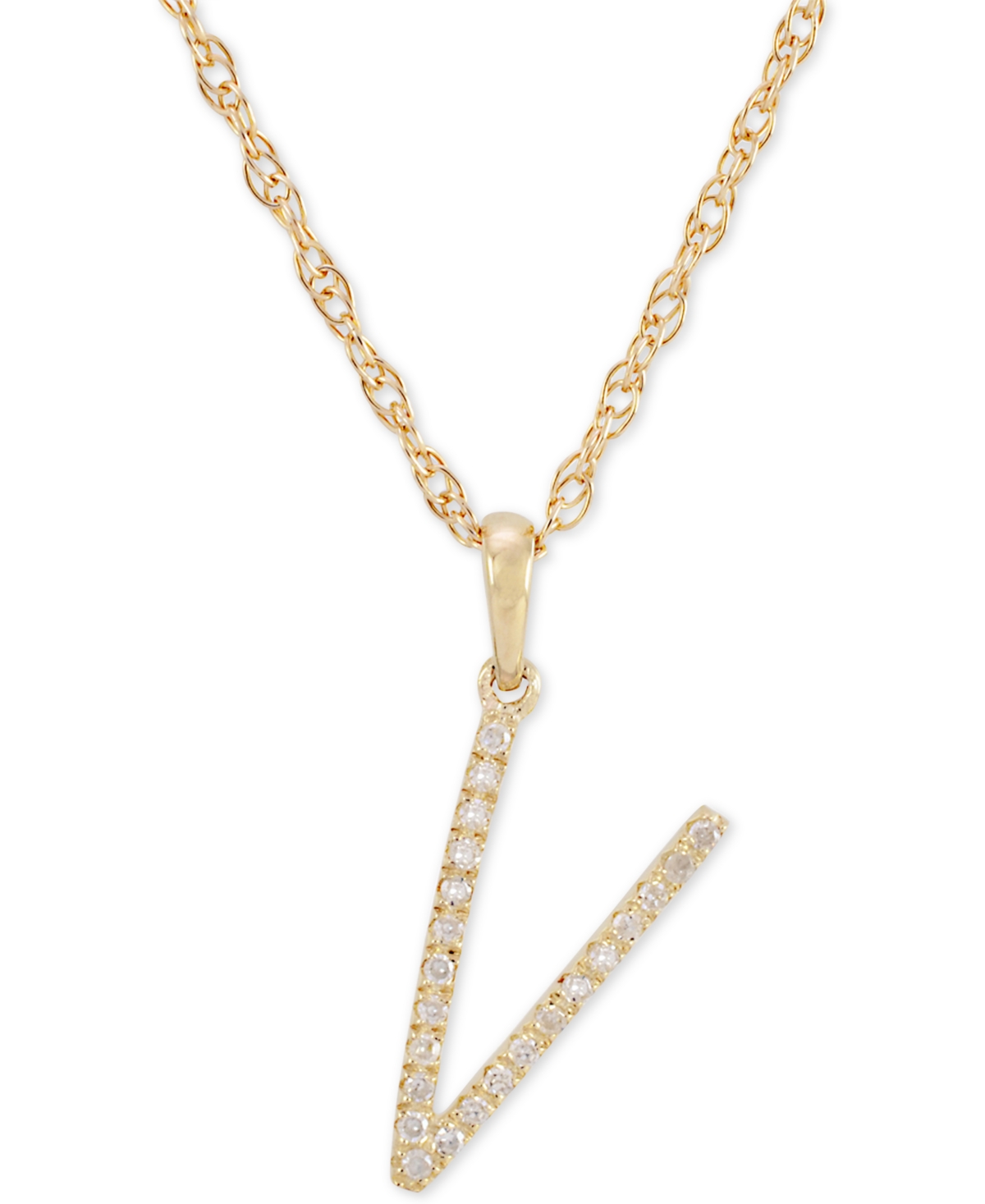 Click here for Diamond (1/10 ct. t.w.) Initial Pendant Necklace i... prices