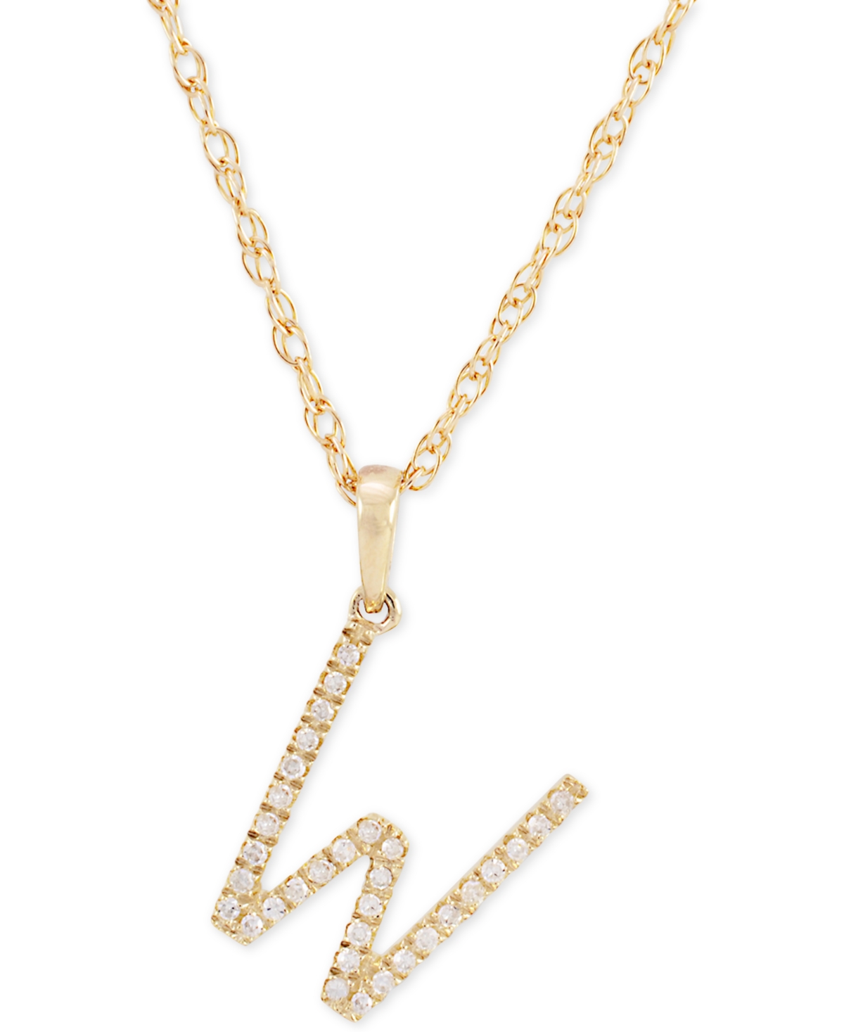 Click here for Diamond (1/10 ct. t.w.) Initial Pendant Necklace i... prices