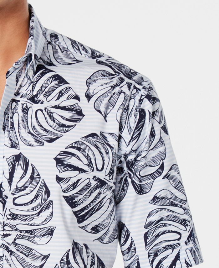 Club Room Men's Madison Palm Graphic Shirt, Created for Macy's - Macy's