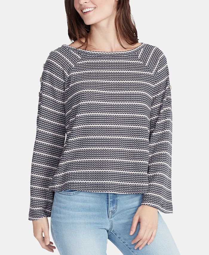 WILLIAM RAST Cary Striped Bell-Sleeved Top - Macy's