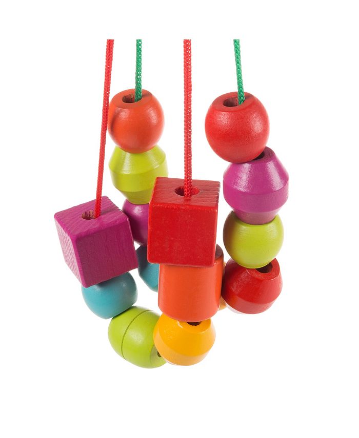Trademark Global Kids Bead And String Lacing Toy Set By Hey Play - Macy's