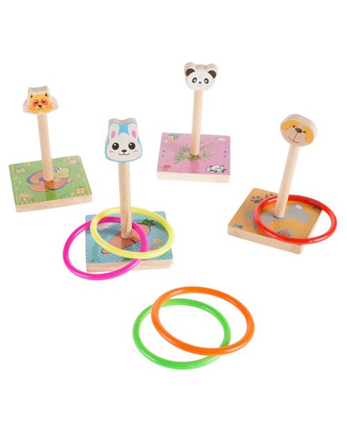 Trademark Global Kids Zoo Animal Ring Toss Game Set By Hey Play ...