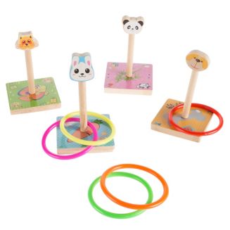 Kids Zoo Animal Ring Toss Game Set By Hey Play - Macy's