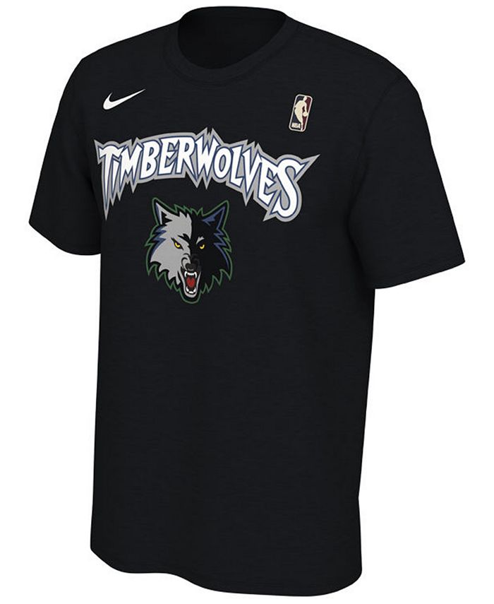 Nike Men's Minnesota Timberwolves Hardwood Classics Logo T-Shirt - Macy's