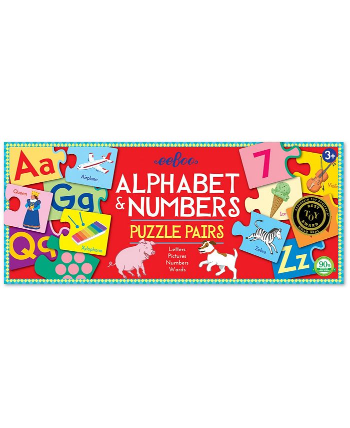 Eeboo Alphabet and Numbers Puzzle Pairs - Macy's