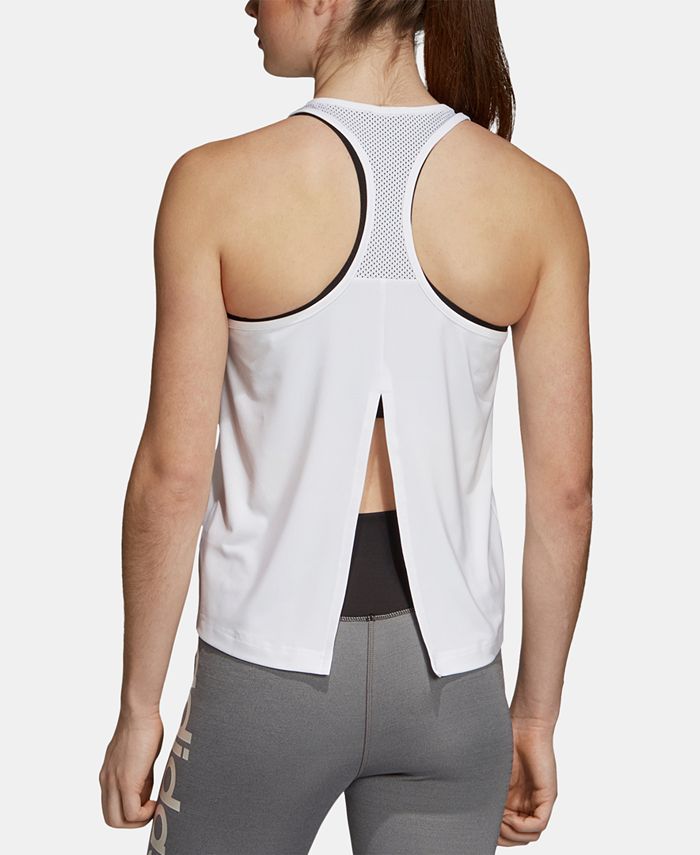 adidas Design 2 Move Split-Back Logo Training Tank Top - Macy's