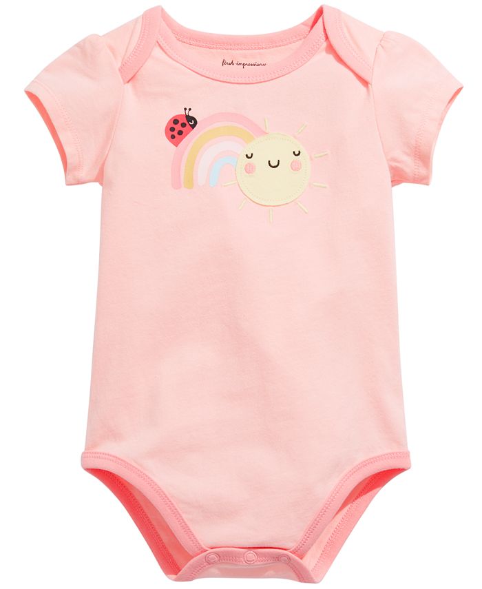 First Impressions Baby Girls Ladybug Bodysuit, Created for Macy's - Macy's