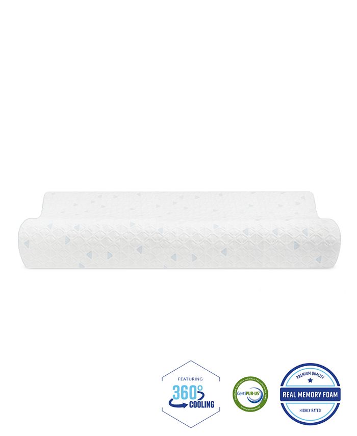 SensorGel Cold Touch Contour Gel-Infused Memory Foam Pillow - King - Macy's