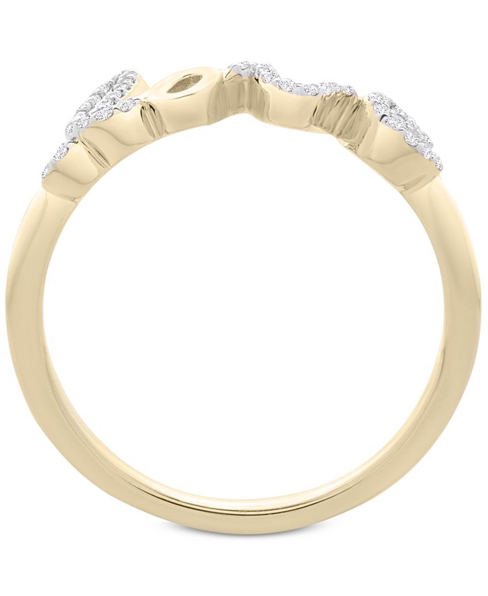 Wrapped Diamond Love Ring (1/6 ct. t.w.) in 14k Gold or 14k White Gold ...