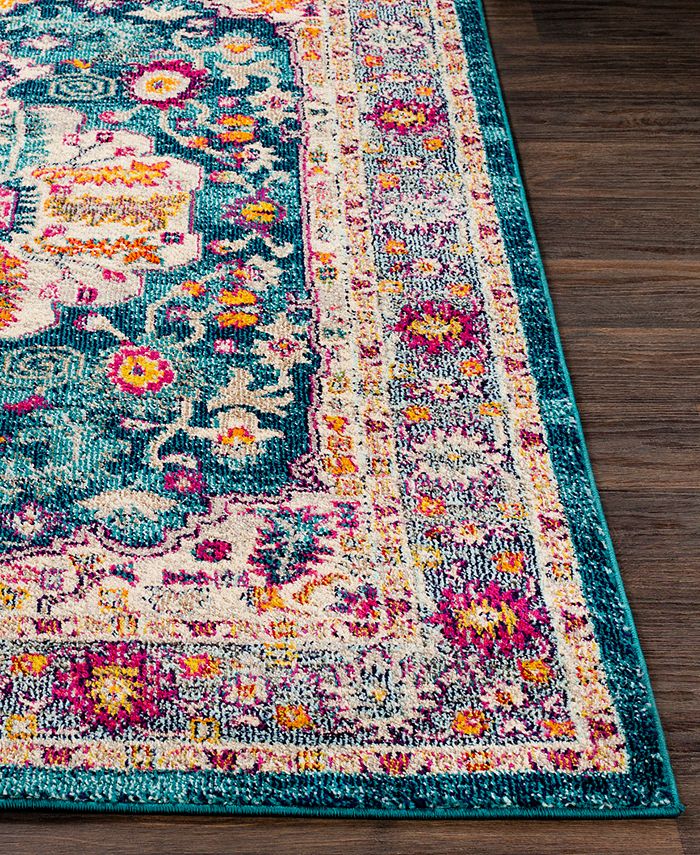 Abbie & Allie Rugs Morocco MRC-2302 Teal 18" Area Rug Swatch & Reviews ...