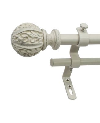 Decopolitan Montevilla 5/8-Inch Leaf Ball Double Telescoping Curtain ...