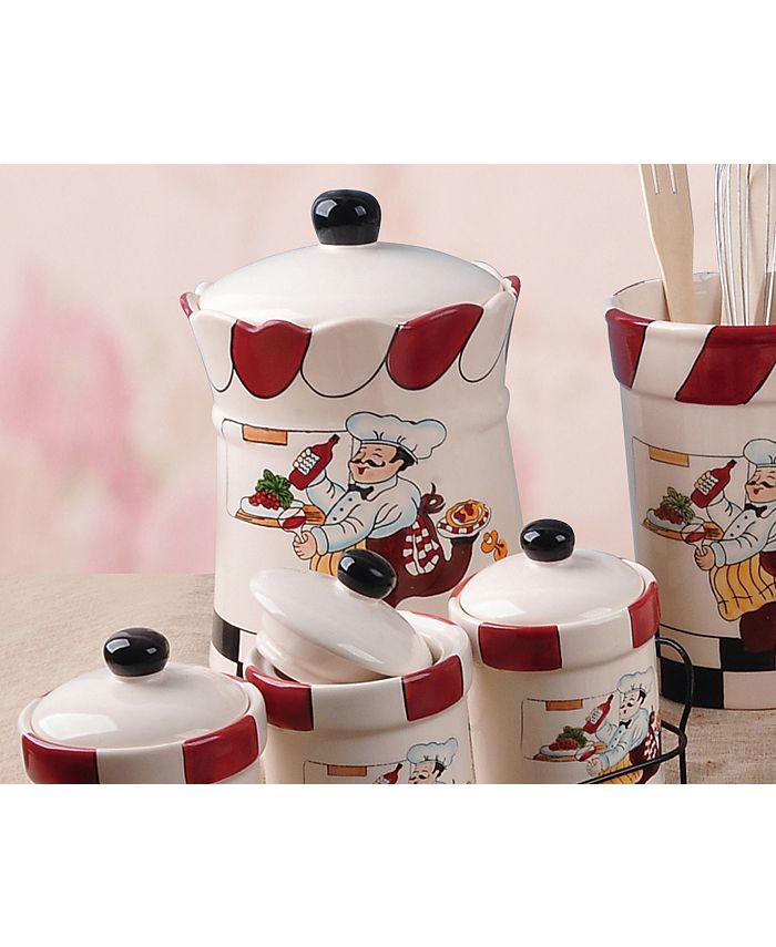 Lorren Home Trends Chef Ceramic Cookie Jar - Macy's