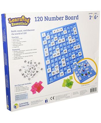 Learning Resources 120 Number Board with Tray and Tiles for Common Core ...
