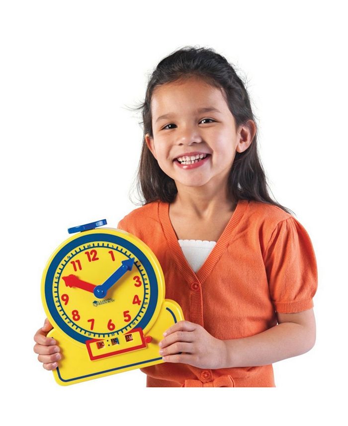 Learning Resources Primary Time Teacher Junior 12-Hour Learning Clock ...