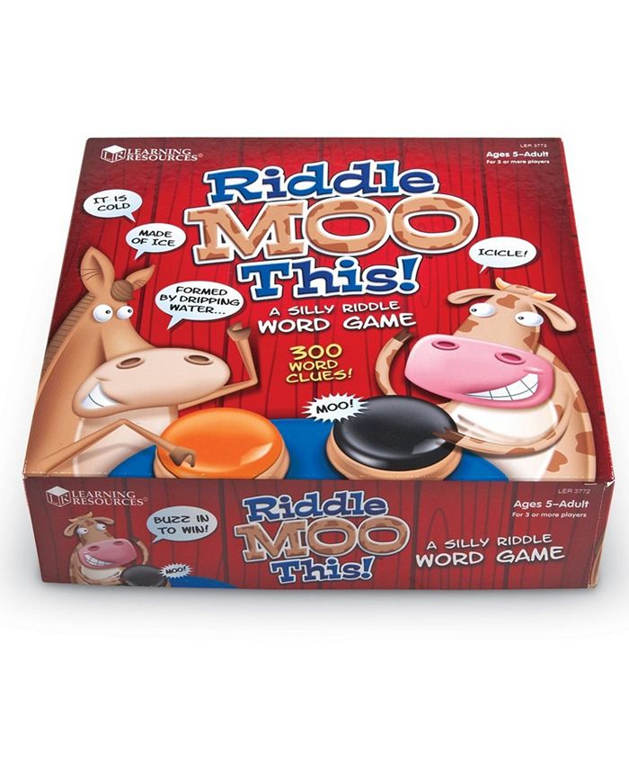 Areyougame Learning Resources Riddle Moo This Silly Riddle Word Game ...