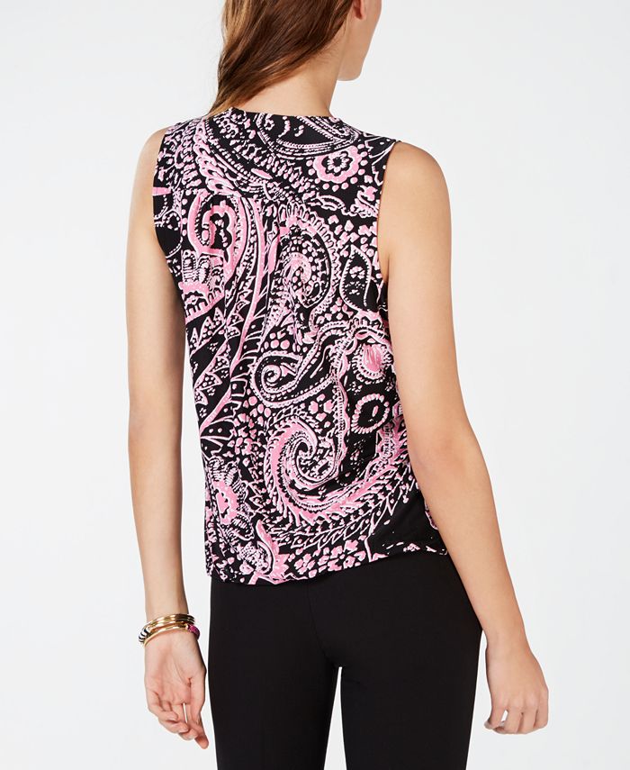INC International Concepts INC Printed Sleeveless Top, Created for Macy ...