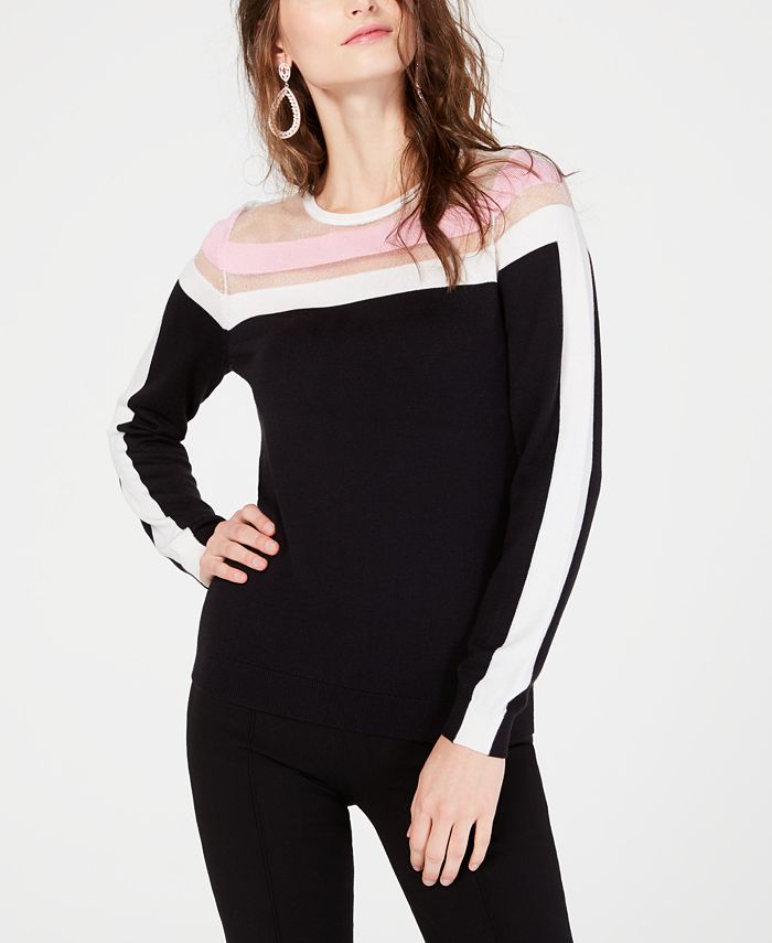 INC International Concepts I.N.C. Colorblocked Illusion Sweater ...