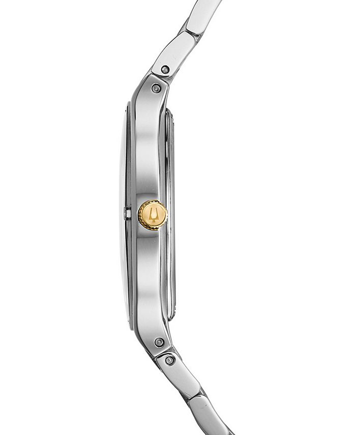 Bulova Women S Futuro Diamond Accent Two Tone Stainless Steel Bracelet