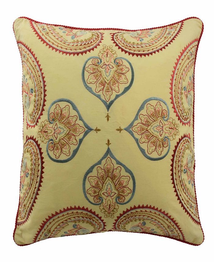 Ellery Homestyles Waverly Swept Away 18 inch Embroidered Decorative ...