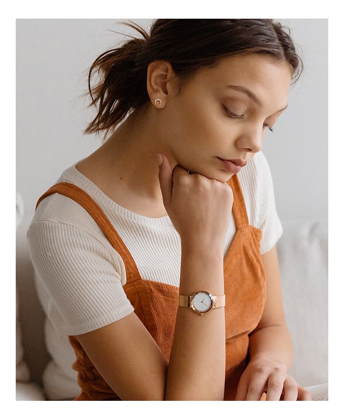 RUMBATIME Santa Monica Rose Gold Mesh Women's Watch - Macy's