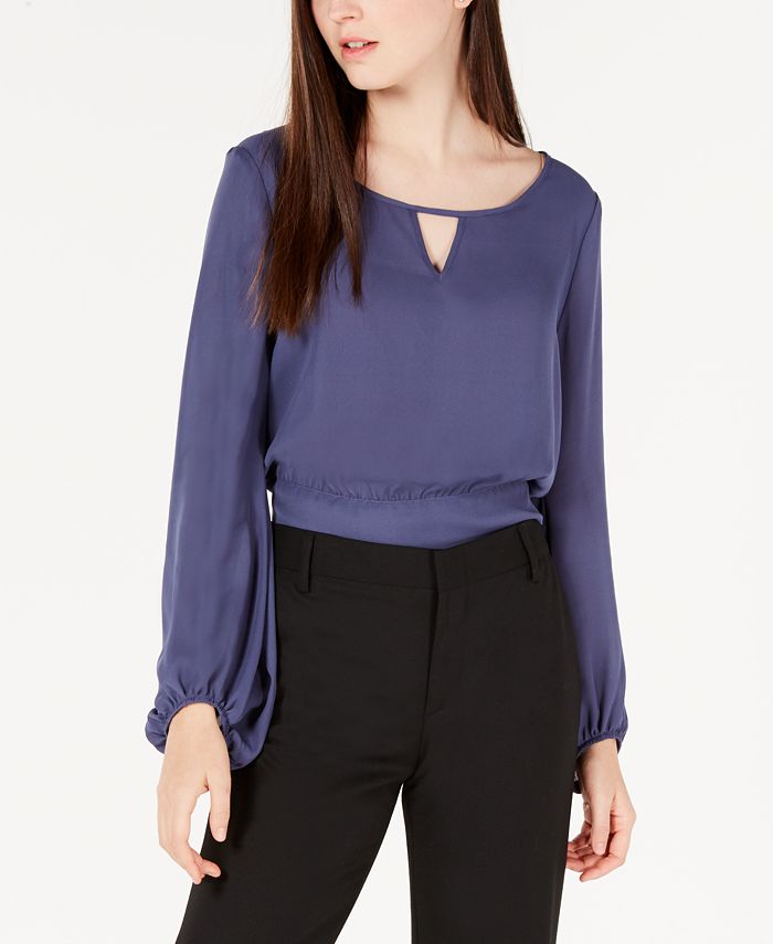 BCX Juniors' Tie-Back Keyhole Top - Macy's