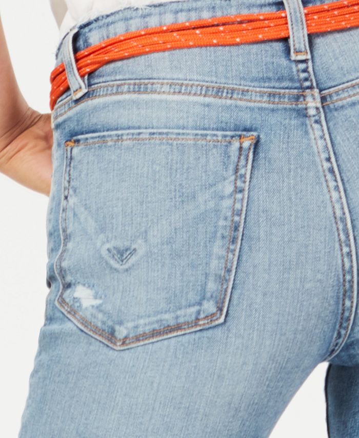 Hudson Jeans Barbara Belted Cropped Jeans - Macy's