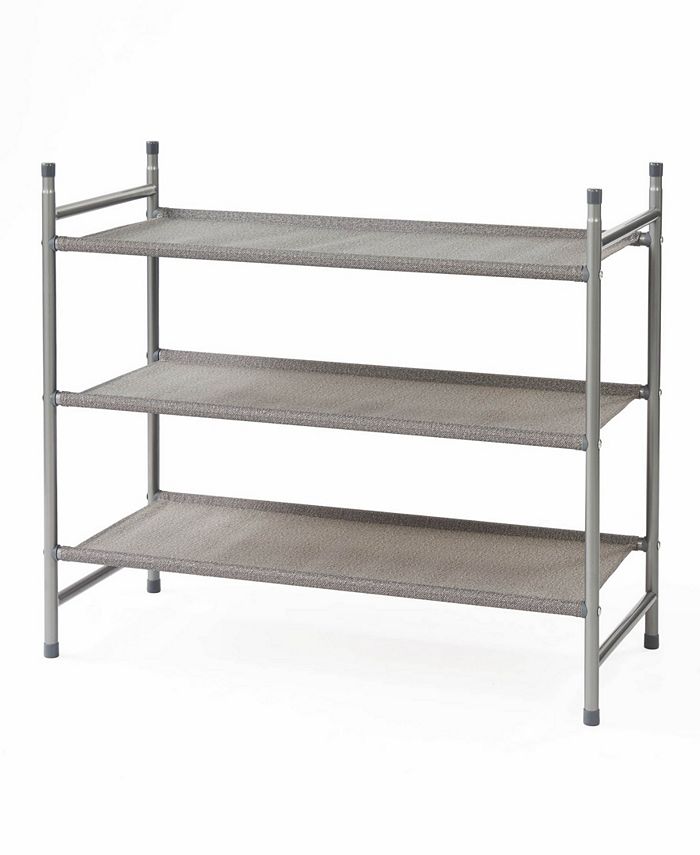 Neatfreak Harmony Twill Freestanding Stackable 3-Tier Shoe Rack - Macy's