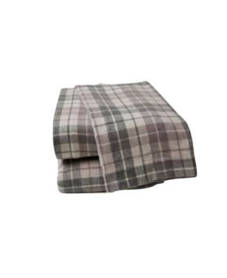 British Peach Plaid Sheet Set Full - Macy's