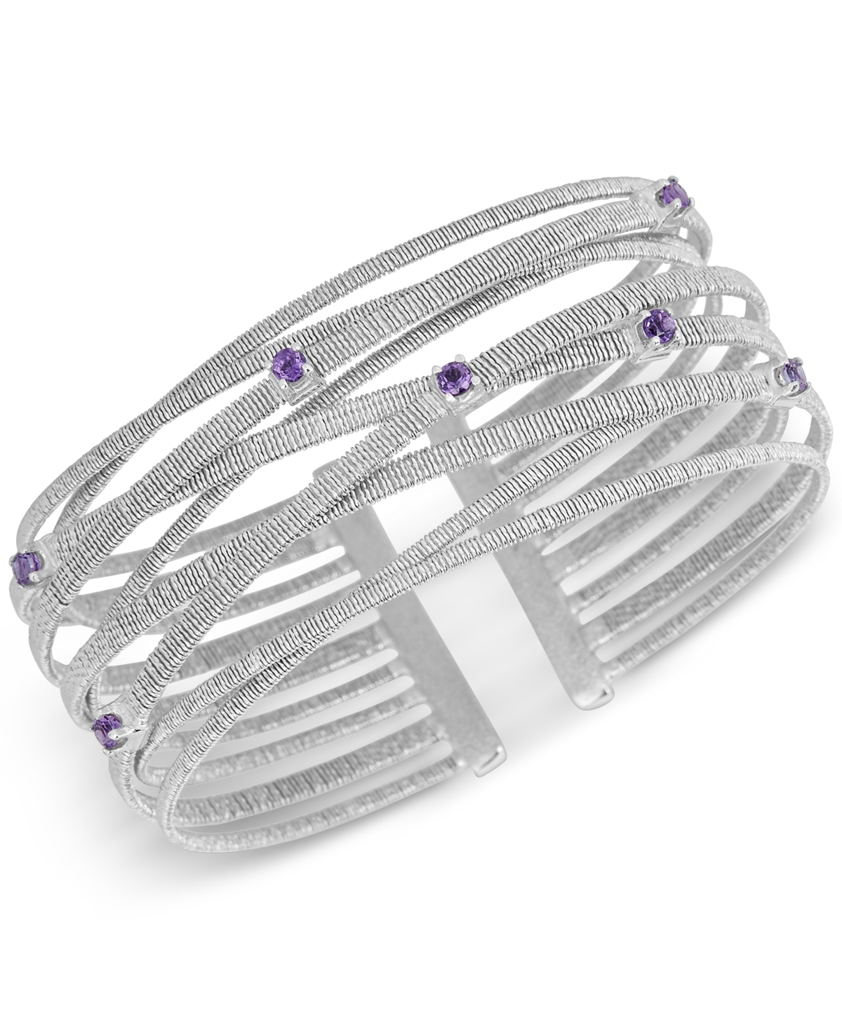 Click here for Swiss Blue Topaz Multi-Row Cuff Bracelet (3/4 ct.... prices