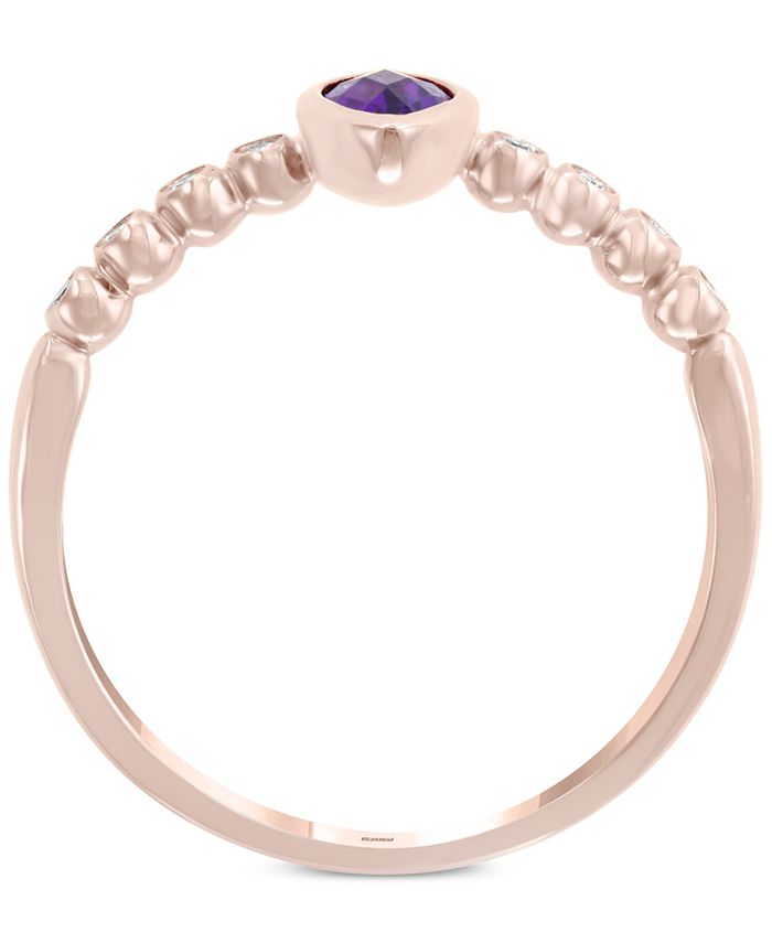 EFFY Collection EFFY® Amethyst (1/4 ct. t.w.) & Diamond Accent Ring in ...