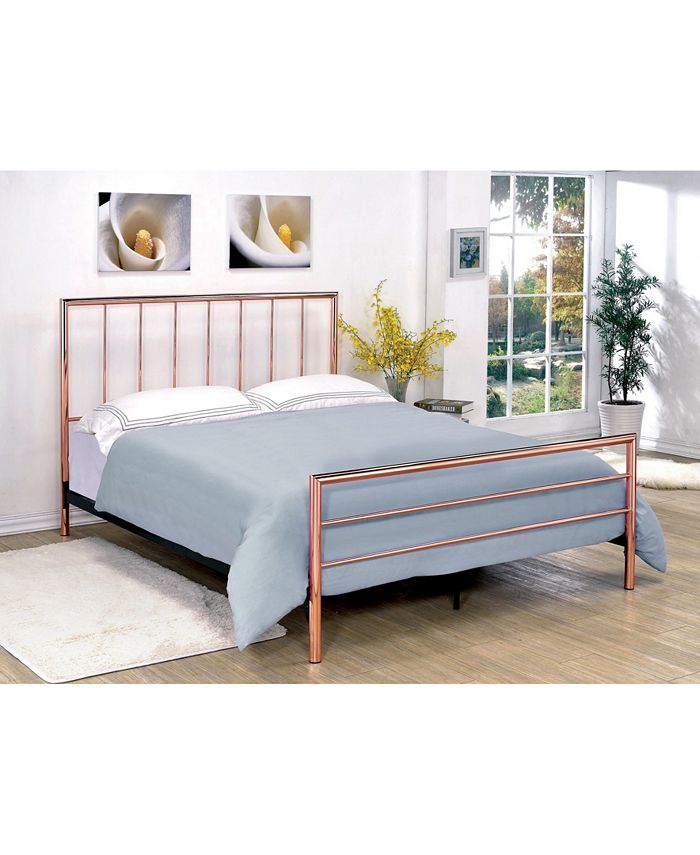 Furniture of America Constanza Queen Metal Slat Bed - Macy's