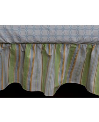 3 Stories Trading Nurture Neutral Stripe Dust Ruffle - Macy's