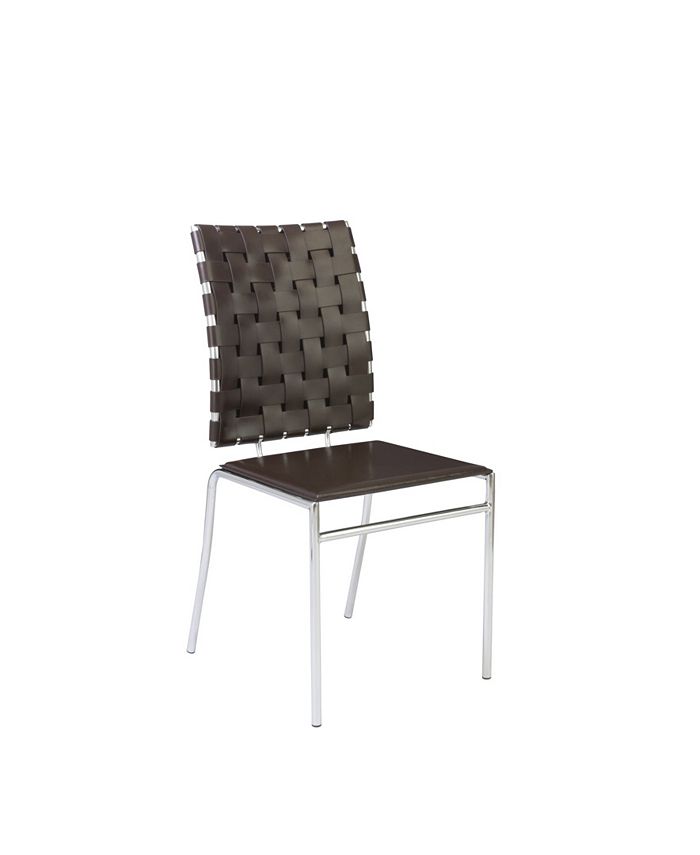 Euro Style Carina Dining Chair with Chrome Legs - Set Of 4 - Macy's