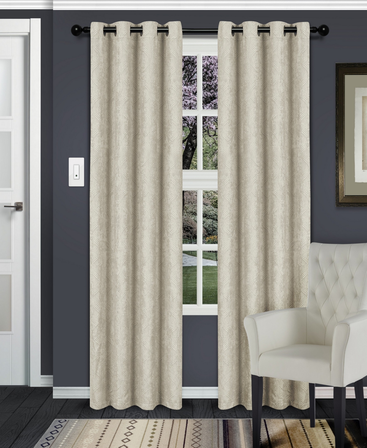 Click here for Superior Wave Geometric Washable Room Darkening Bl... prices