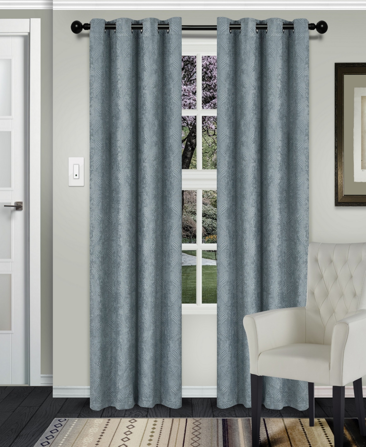 Click here for Superior Wave Geometric Washable Room Darkening Bl... prices