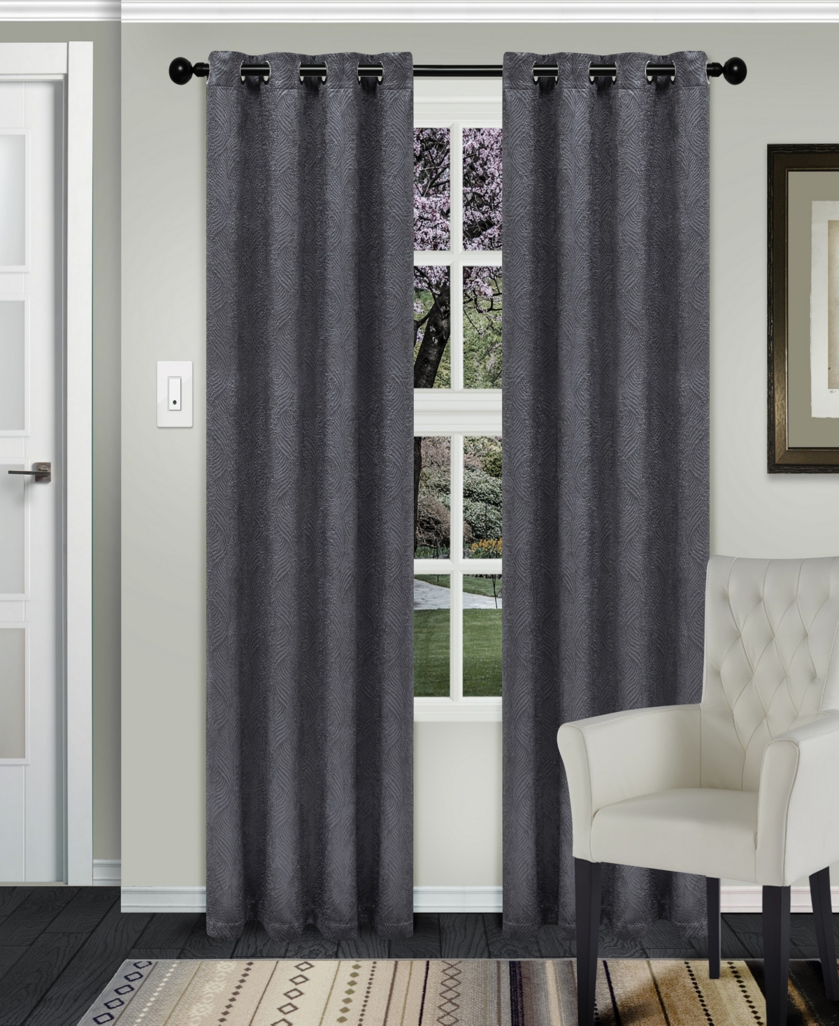 Click here for Superior Wave Geometric Washable Room Darkening Bl... prices