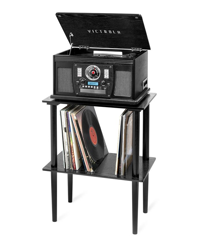 Innovative Technology Victrola Wooden Stand with Record Holder - Macy's