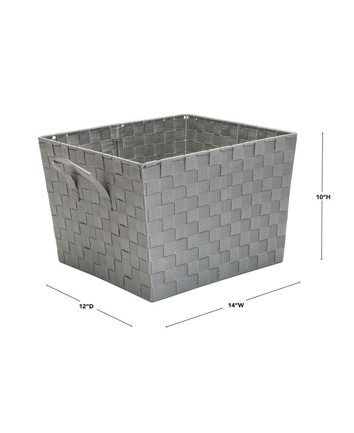 Simplify Large Woven Storage Bin in Gray - Macy's