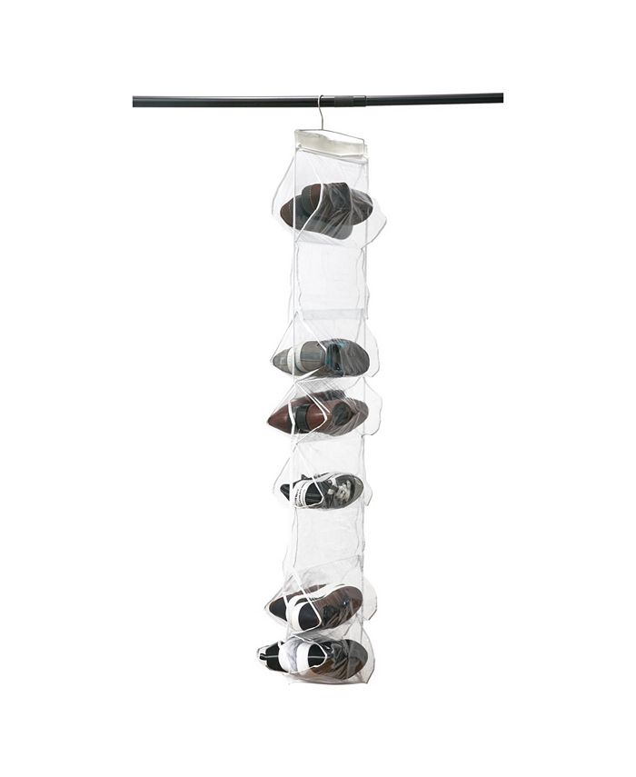 Simplify Crystal Clear 18 Pocket Hanging Shoe Caddy - Macy's