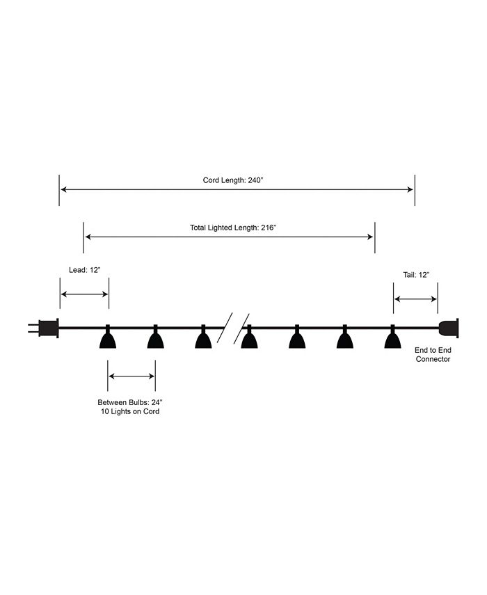 Macy's Lumabase 10 Bronze Electric Cafe String Lights - Macy's