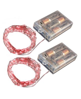 Lumabase Set of 2, 100 Mini String Lights with Timer - Macy's