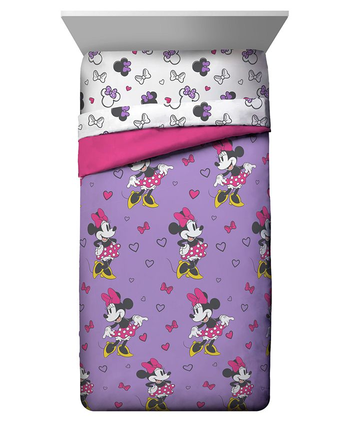 Disney Minnie Mouse Purple Love Twin Comforter - Macy's