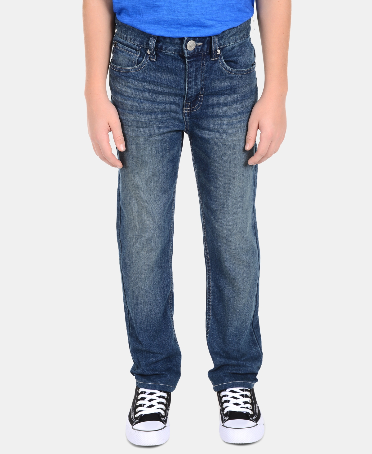 Click here for Calvin Klein Big Boys Slim-Fit Denim five-pocket J... prices