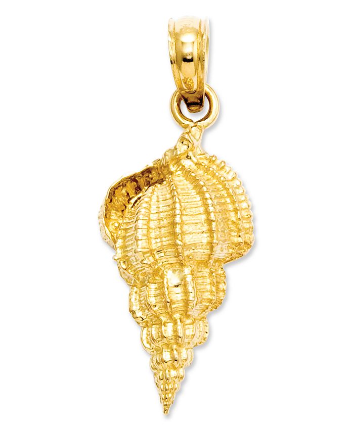 Macy's 14k Gold Charm, Conch Shell Charm - Macy's