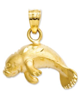 14k Gold Charm, Manatee Charm - Macy's
