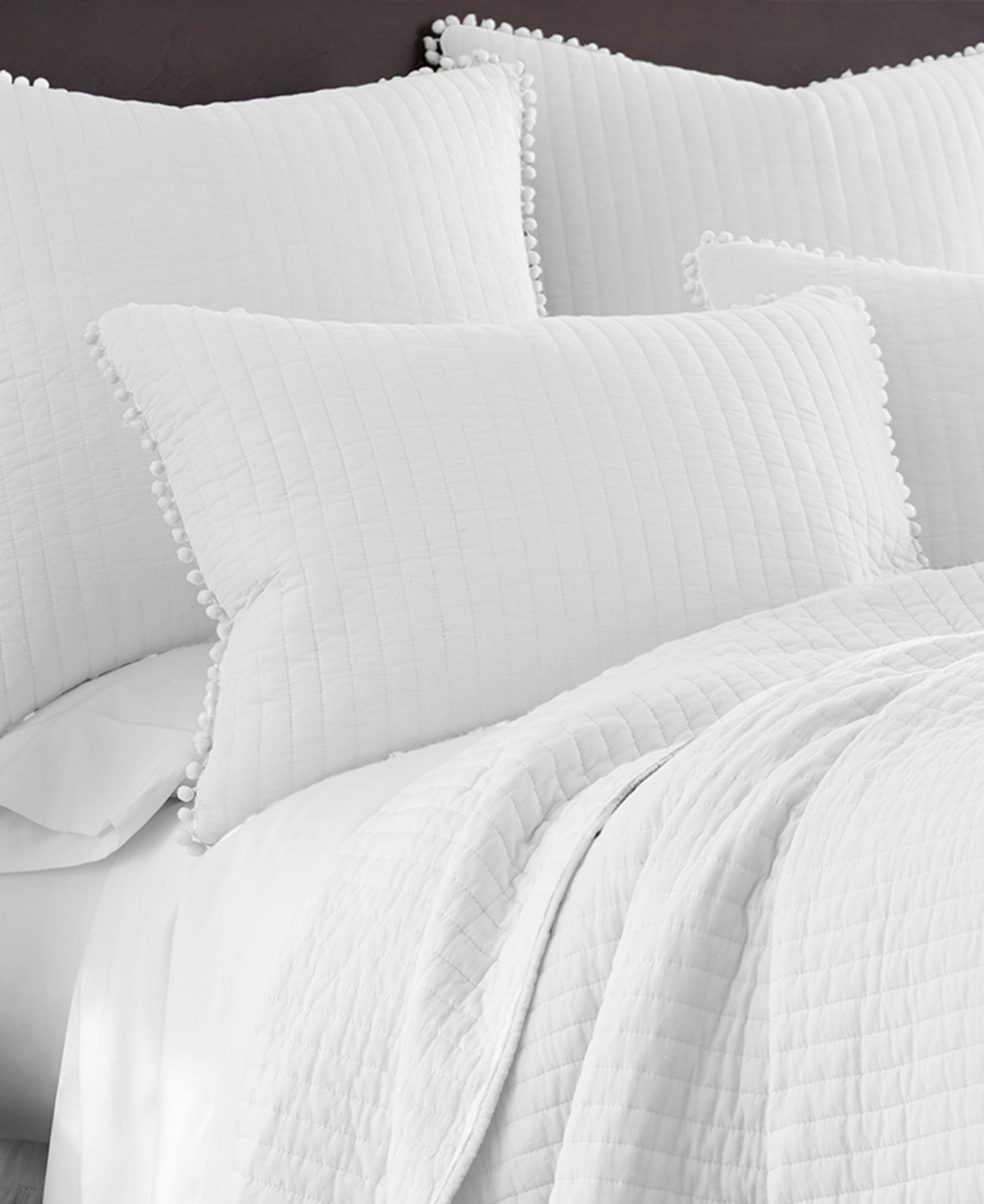 Click here for Levtex Pom Pom Quilt  Twin - White prices