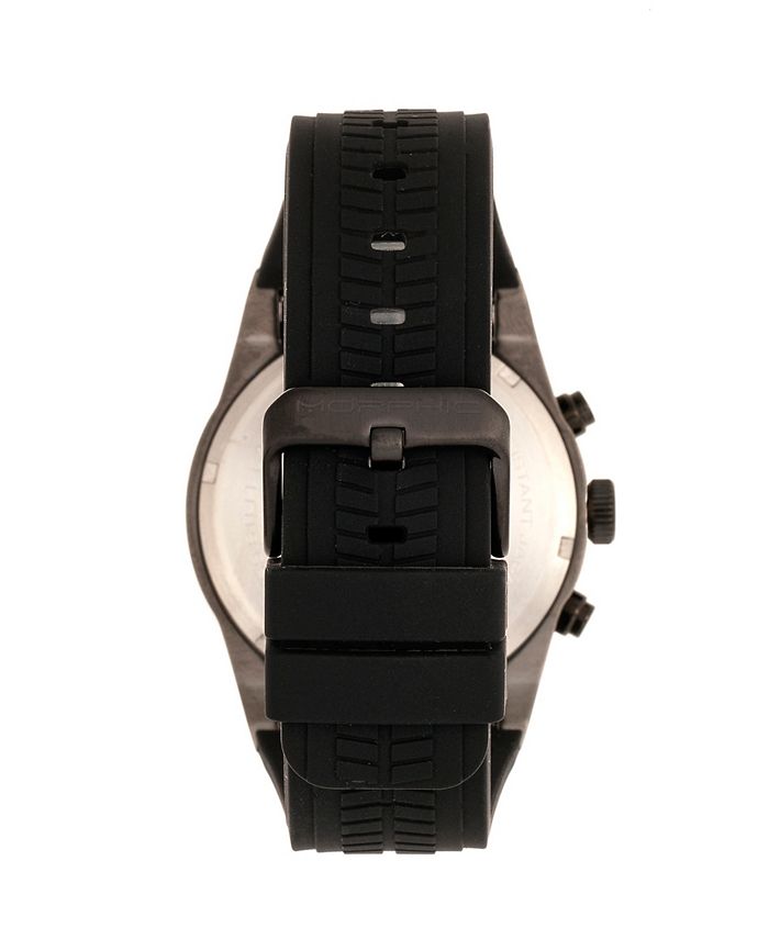 Morphic Quartz M72 Series, MPH7206, Black/Charcoal Chronograph Silicone ...