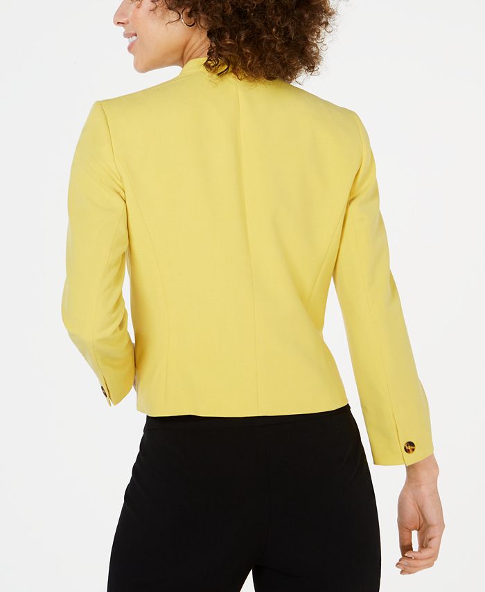 Nine West Stretch Wide-Lapel Flyaway Jacket - Macy's